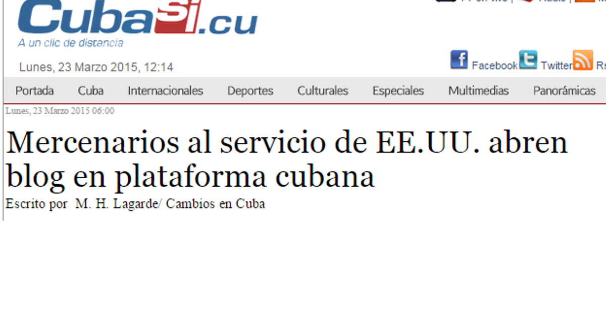 ‘CubaSí’ accuses ’14ymedio’ of “contaminating” the new platform of Cuban blogs